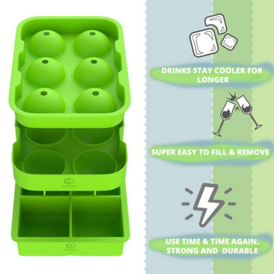 Oliver's Kitchen - Sphere and Cube Ice Cube Tray Set