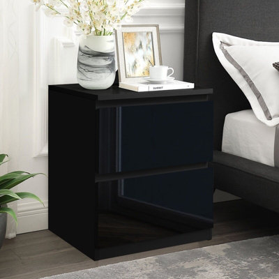 Black gloss bedside tables store