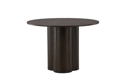 Olivia Mocca Round Dining Table - 110cm