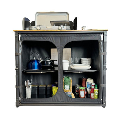OLPRO Deluxe Camp Kitchen with Double Cupboard
