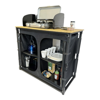OLPRO Deluxe Camp Kitchen with Double Cupboard
