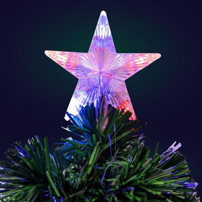 Olsen & Smith 3ft Artificial Christmas Tree Fibre Optic Pre Lit Xmas ...