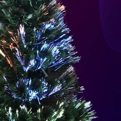 Olsen & Smith 3ft Artificial Christmas Tree Fibre Optic Pre Lit Xmas ...