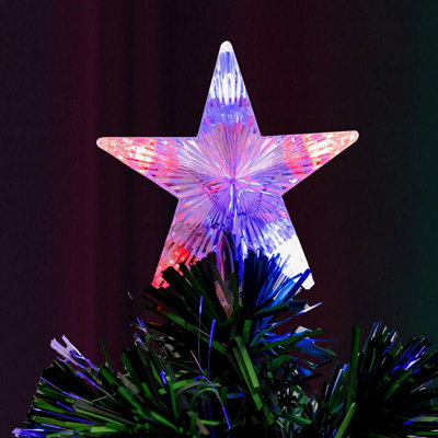 Olsen & Smith 5ft Artificial Christmas Tree Fibre Optic Pre Lit ...