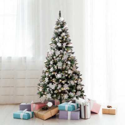Olsen & Smith Christmas 6FT Pre Lit Snowy Christmas Tree