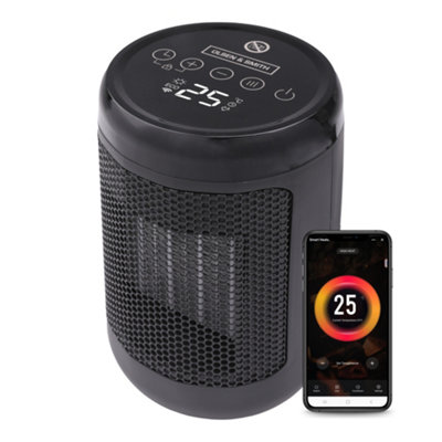 Olsen & Smith Single 1800W Ceramic Space Heater, Electric Heater With ...