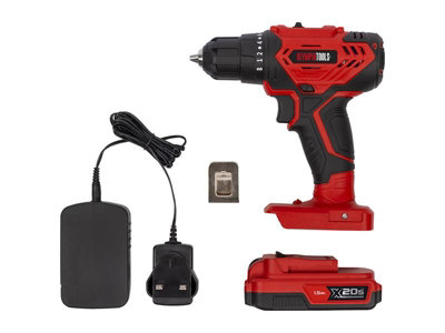 Olympia Power Tools X20S 20V Cordless Drill Driver with Battery and Charger