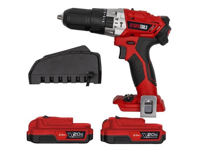 Olympia Tools 20v Cordless Combi Drill x2 2ah Batteries OLPX20SCD2 ...