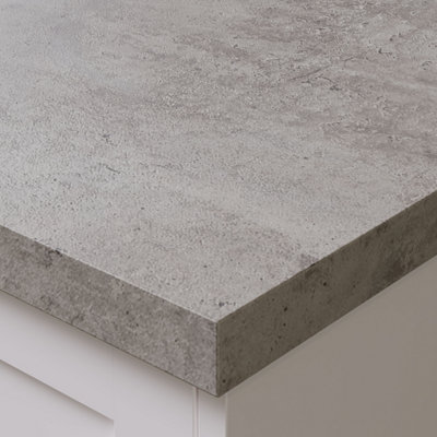 Omega Modern Cement Square Edge Laminate Kitchen Worktop - 3000 x 620mm ...