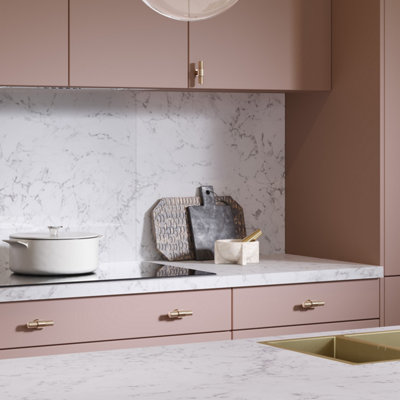 Omega Modern Tuscany Marble Square Edge Laminate Kitchen Splashback ...