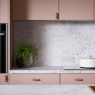 Omega Modern Tuscany Marble Square Edge Laminate Kitchen Splashback ...