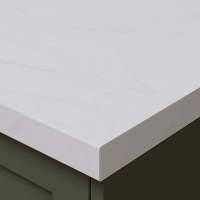 OMEGA Paros Marble Laminate Kitchen Worktop - 3000mm x 600mm x 38mm ...