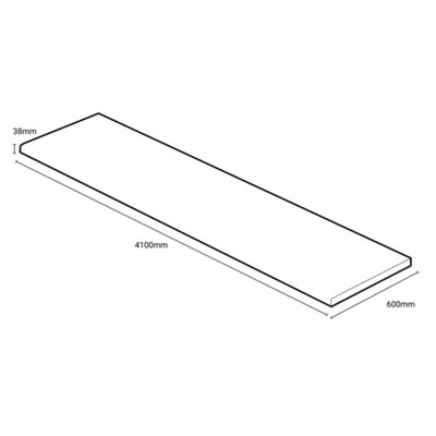 OMEGA Paros Marble Square edge Laminate Kitchen Worktop - 4100mm x ...