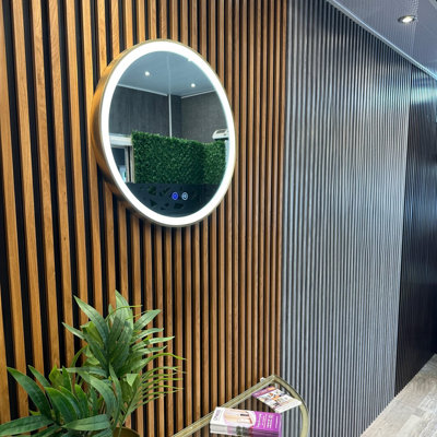 Omega Plastics Slatted 3D Decorative Wall Panel Valencia 4 Pack