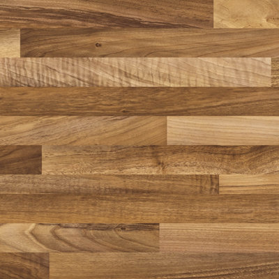 OMEGA Warm Walnut Butcher Block Laminate Kitchen Backsplash - 3000mm x ...