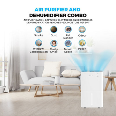 Ometa 2 in 1 Dehumidifier & Air Purifier, 20L Dual