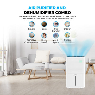 Ometa 2 in 1 Dehumidifier & Air Purifier, 25L Dual Max