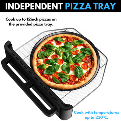 Ometa 8.5L Dual Zone Air Fryer with 12 Inch Pizza Oven Tray & Function 8-in-1 Modes Visible ...