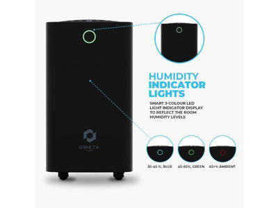 Ometa Pure Dehumidifier 12L, Black