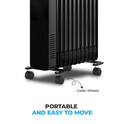 Ometa Smart Oil Filled Radiator 2500W in Black