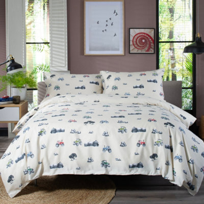 On The Land Printed Cotton Rich 200 Thread Count Duvet Cover Set