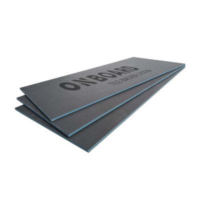 Onboard Tile Backer Board - Pack Of 10 (H)1200mm (W)600mm (T)10mm at B&Q