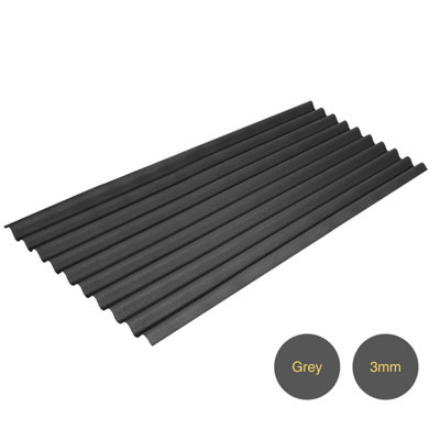 Onduline Classic Corrugated Bitumen Roof Sheet Anthracite Grey 2000mm x ...