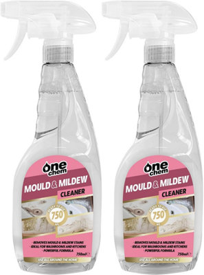 One Chem Mould and Mildew Cleaner 2 x 750 ml Ready to Use, Multi-pack ...