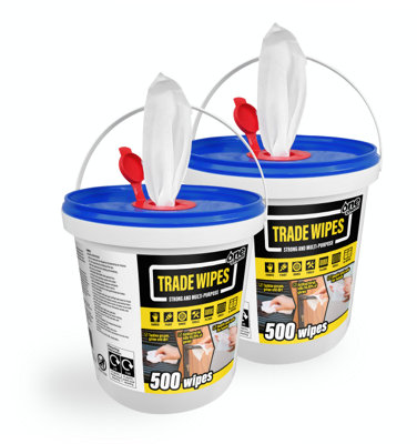 One Chem Trade Wipes 2 x 500 Wipes Strong and Multi-Purpose | DIY at B&Q