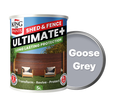 One Coat Grey sprayable exterior Fence & shed wood paint 5l