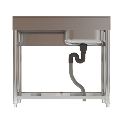 One Compartment Commercial Freestanding Stainless Steel Kitchen Sink ...
