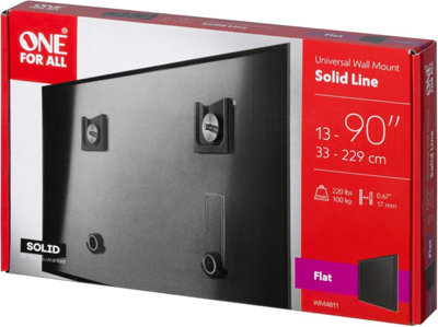 One For All WM4811 Fixed TV Wall Mount Bracket for 13 to 90 inch TVs