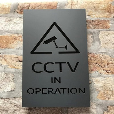 One of a Kind Design UK Contemporary 'CCTV IN OPERATION' Sign ...