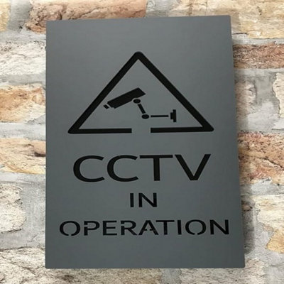 One of a Kind Design UK Contemporary 'CCTV IN OPERATION' Sign ...