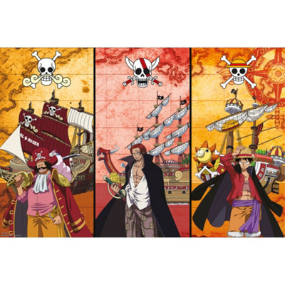 One Piece Captains & Boats 61 x 91.5cm Maxi Poster | DIY at B&Q