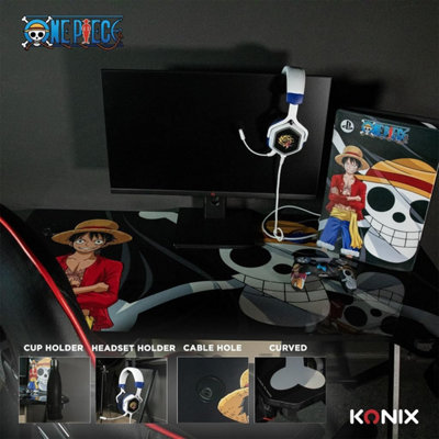 One Piece Gaming Desk - Luffy Pirate Flag Design