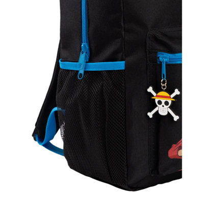 One Piece Monkey D. Luffy Backpack Black/Blue (One Size)