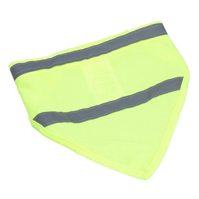 One Size Fit All High Viz Reflective Dog Bandanna Safety Accessory Dark ...