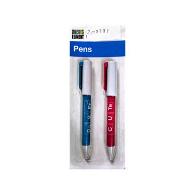 Onebig Element Periodic Table Ballpoint Pen (Pack of 2) Blue/Pink/White ...