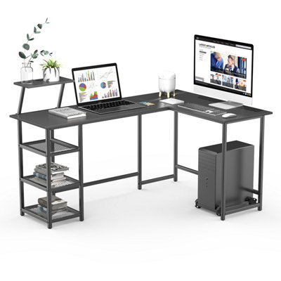 Onemill L Shaped Desk Corner Computer Desk Home Office Desk Writing ...