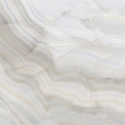 Onix Perla Polished White Marble Onyx Effect Porcelain Tile