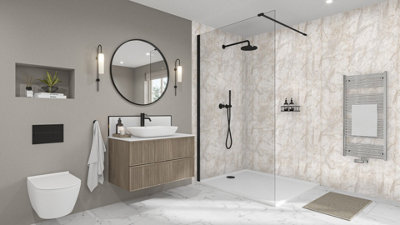 Onyx Marble Square Edged Solid Core Vanity Worktop (L)1500x(W)425x(T)12mm