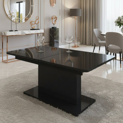 OPTI Extendable Table with Adjustable Height for Modern Interiors Black ...