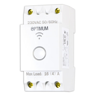 Optimum Wi-Fi DIN Rail Time Switch 230V 50Hz 16(4)A Programmable Timer ...
