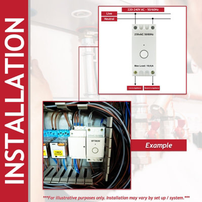 Optimum Wi-Fi DIN Rail Time Switch 230V 50Hz 16(4)A Programmable Timer ...