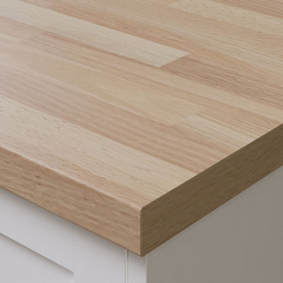 Options Clear Block Beech Laminate Kitchen Worktop - 3000mm x 600mm x 28mm