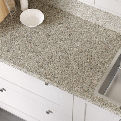 Options Plus Granite Beige Postformed Laminate Kitchen Worktop - 3000mm ...