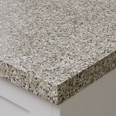 Options Plus Granite Beige Postformed Laminate Kitchen Worktop - 3000mm ...