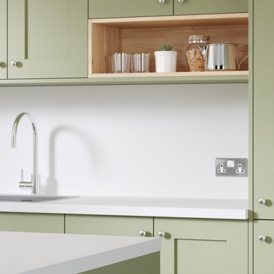 Options Plus Pure White Postformed Laminate Kitchen Worktop - 4100mm x ...