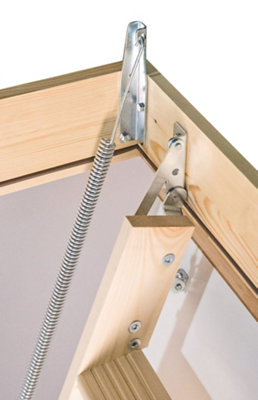 Optistep OLE 70cm x 120cm Wooden Loft Ladder & Hatch (H up to 280cm)